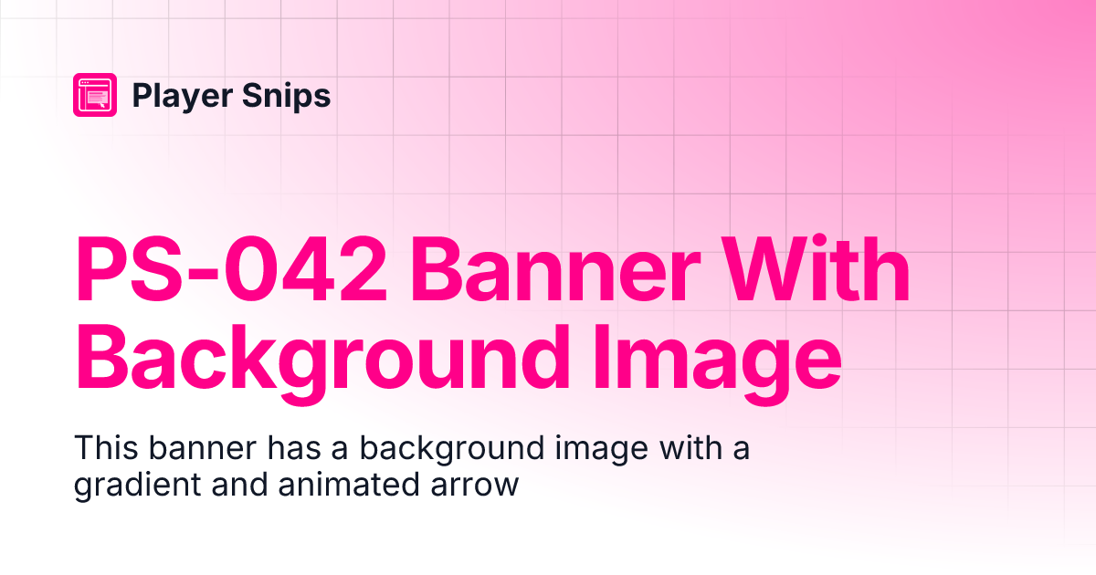 PS-042 Banner With Background Image | Player Snips